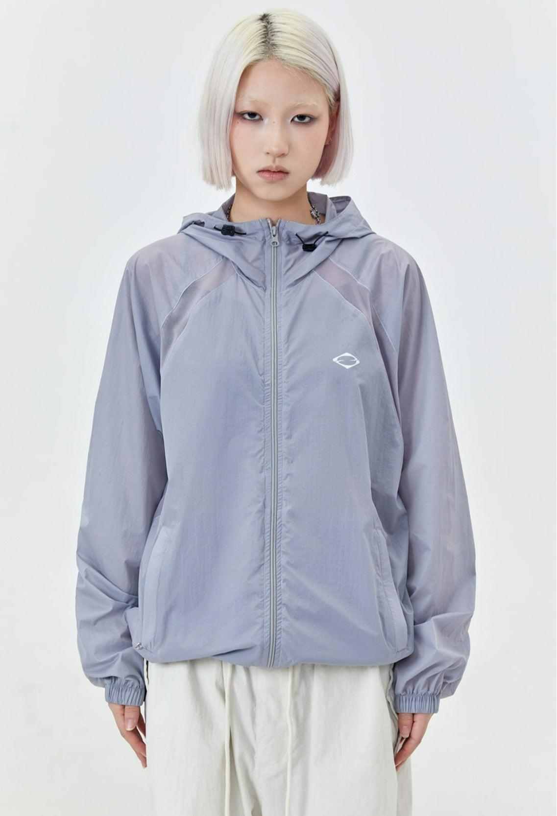 Logo Stitched Detail Hoodie Jacket
